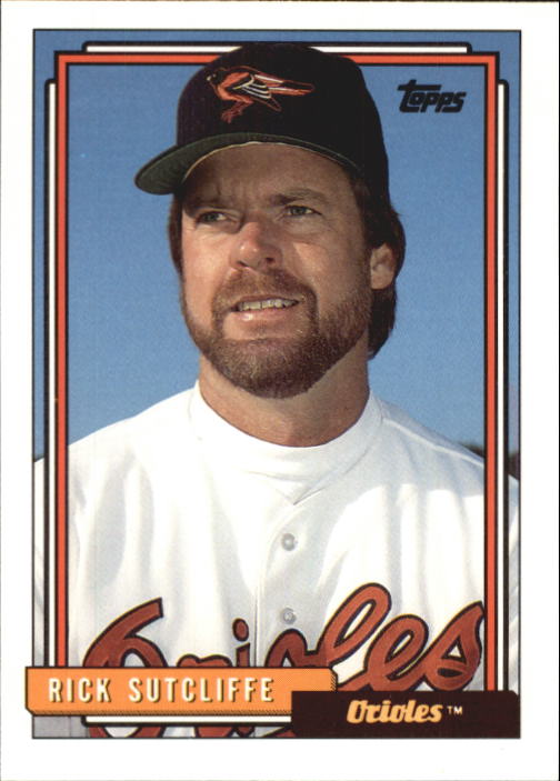 1992 Topps Traded Baltimore Orioles Baseball Card 113t Rick Sutcliffe 1992 Topps Traded Baltimore Orioles Baseball Card 113t Rick Sutcliffe