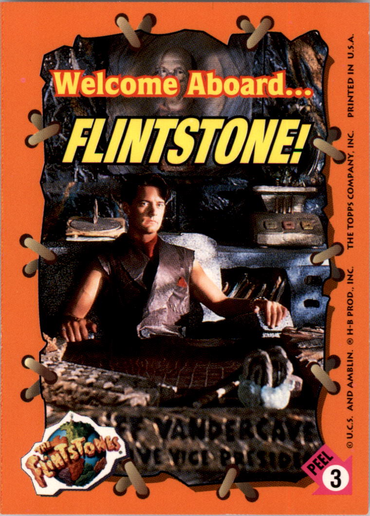 1993 Topps The Flintstones Movie Stickers #3 Welcome Aboard Flintstone ...