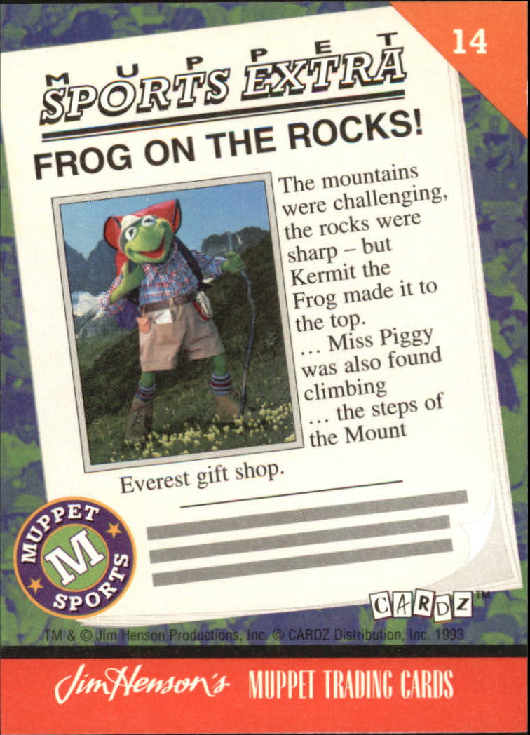 1993 Cardz Jim Henson's Muppet Trading Cards #14 Frog on the Rocks - NM-MT