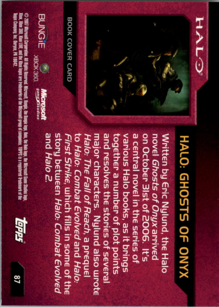 2007 Topps Halo #87 Ghosts of Onyx - NM-MT