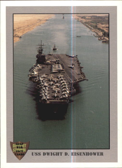 1991 Dart FlipCards Desert Storm Gulf War Facts #13 USS Dwight D ...