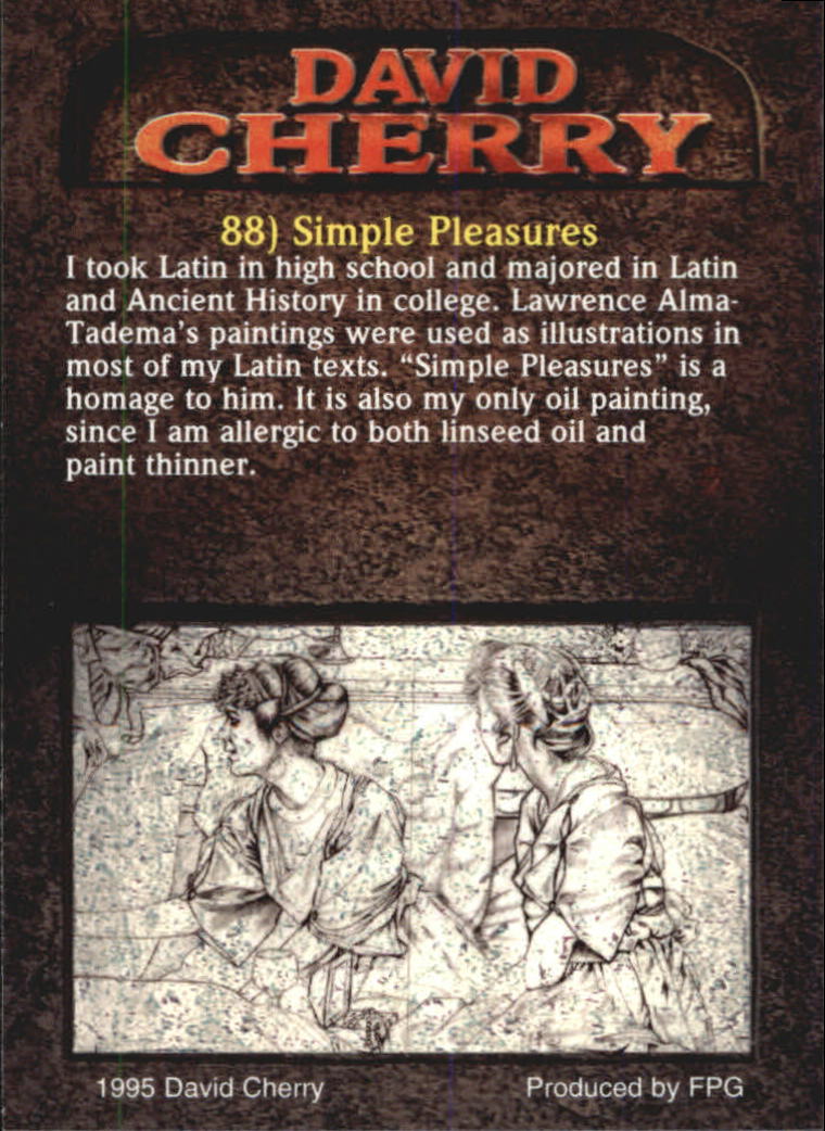 1995 FPG David Cherry #88 Simple Pleasures - NM-MT