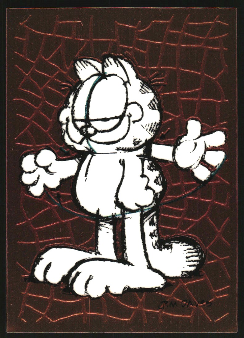 1995 Krome Garfield Holochrome #24 Pencil sketch of Garfield: Bye - NM-MT