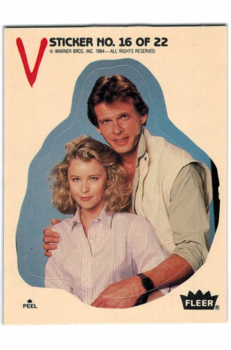 1984 Fleer V Stickers #16 Mike Donovan and Julie Parrish - NM-MT - The ...