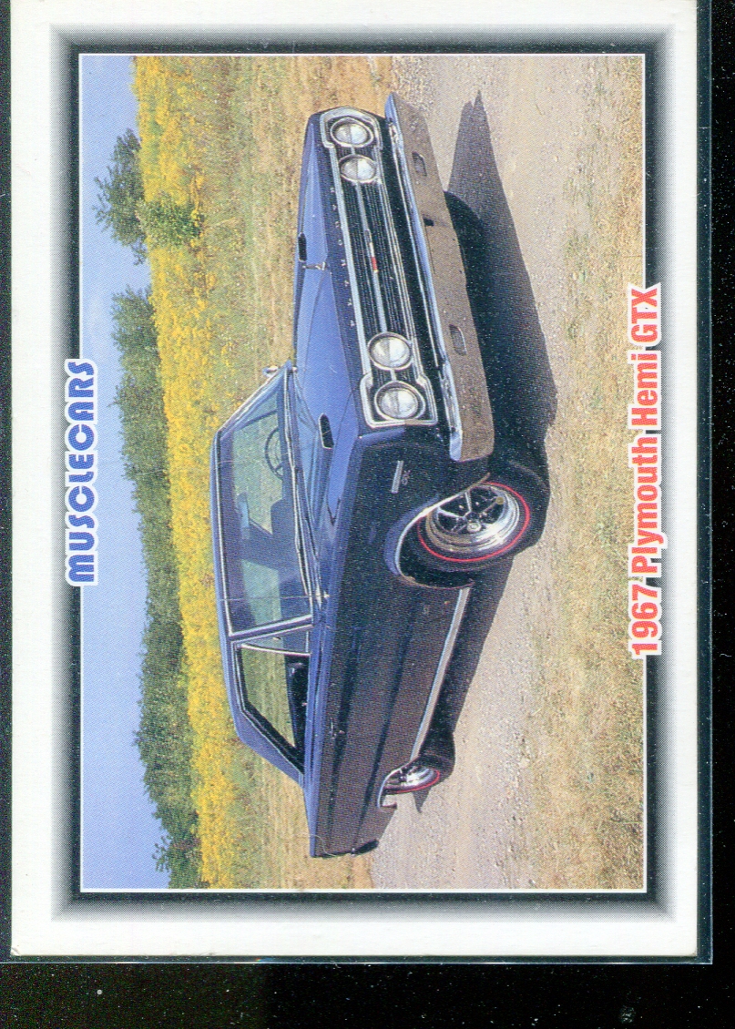1992 Collect-A-Card Musclecars #92 1967 Plymouth Hemi GTX - NM-MT+