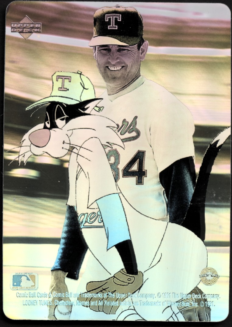 1991 Upper Deck Comic Ball 2 Holograms #7 Nolan Ryan/(with Sylvester ...