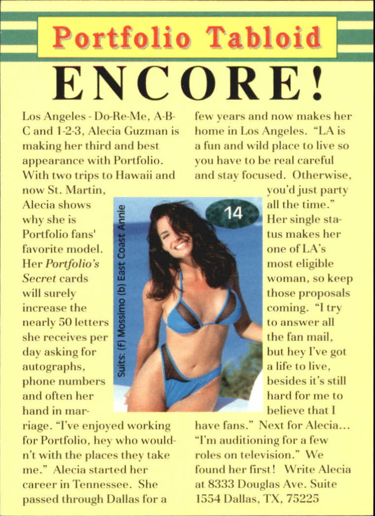 1994 EPG Portfolio's Secret #14A Alecia Guzman - NM-MT