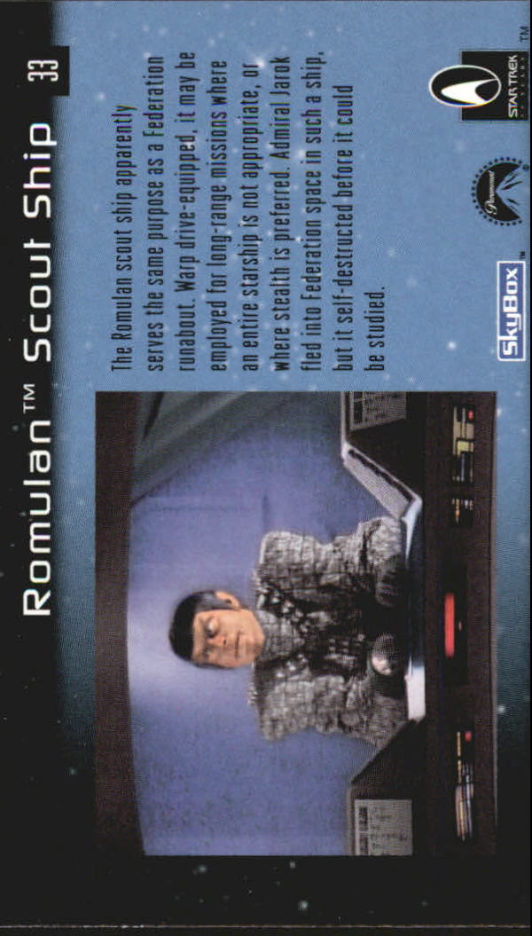 1995-96 SkyBox 30 Years of Star Trek #33 Romulan Scout Ship - NM-MT