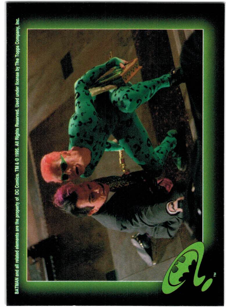 1995 Topps Batman Forever Stickers #14 Two-Face and Riddler - NM-MT