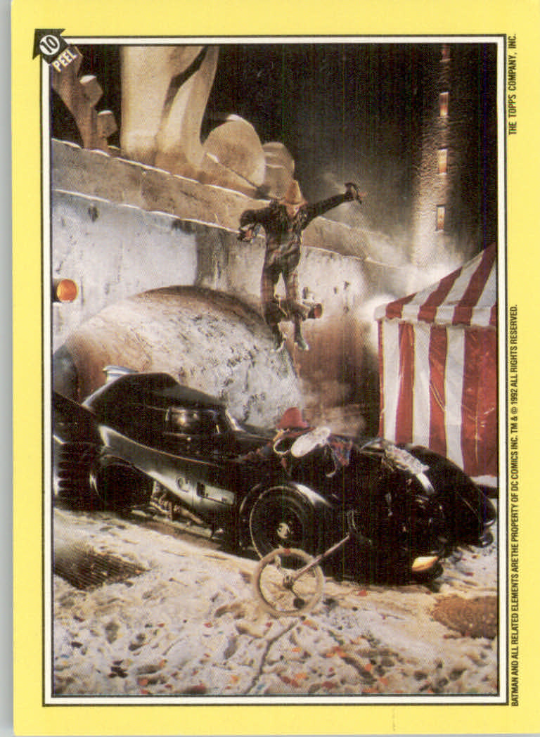 1992 Topps Batman Returns Album Stickers #10 Batmobile With Tent In The ...