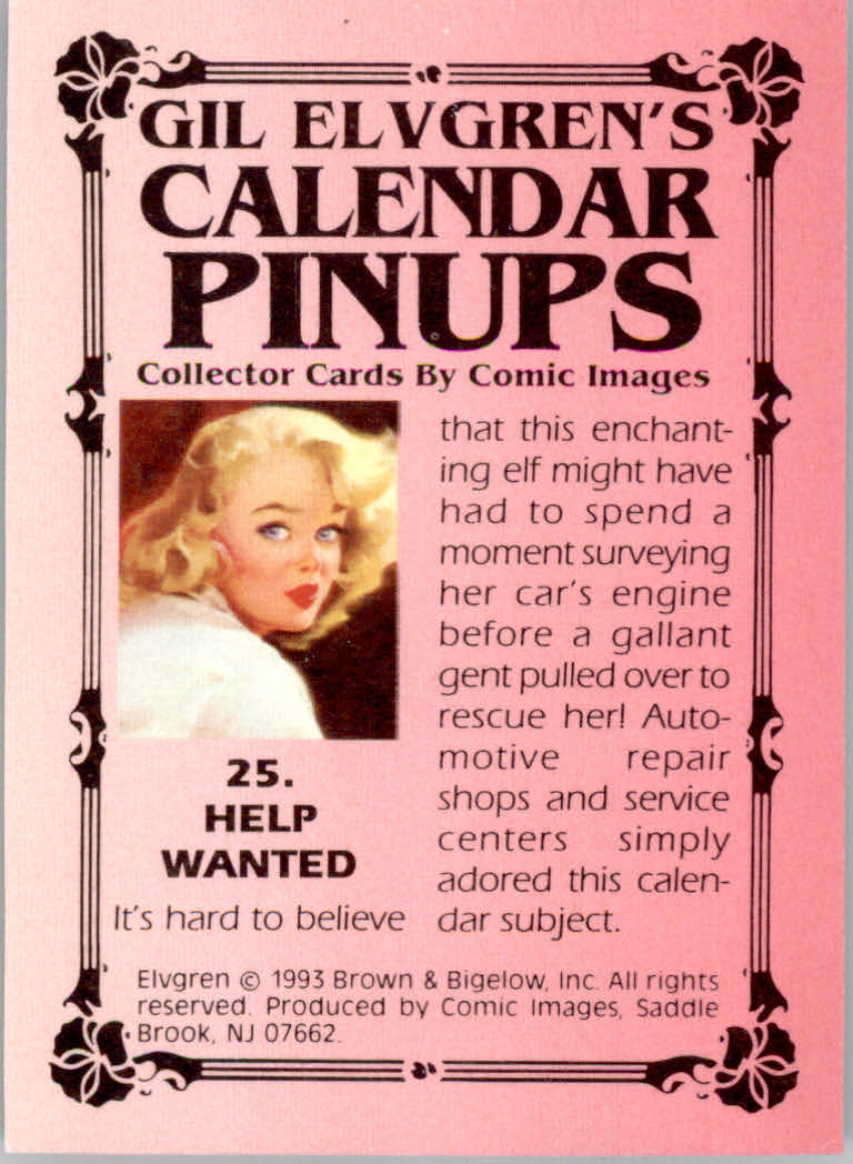 1993 Comic Images Gil Elvgren's Calendar Pin-Ups 1 #25 Help Wanted - NM-MT