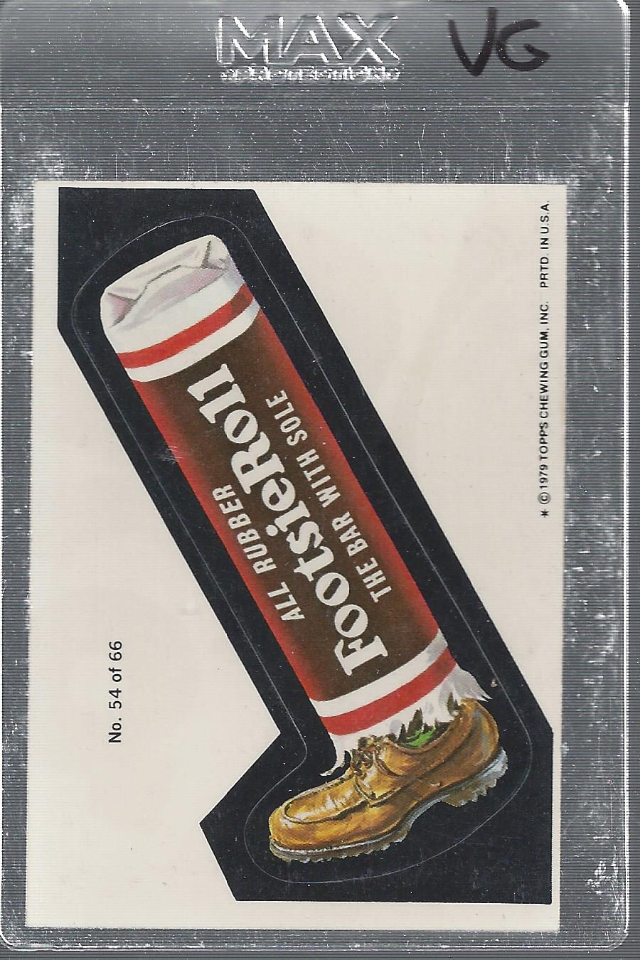 1979-80 Topps Wacky Packages Rerun Complete Series #54 Footsie Roll - VG