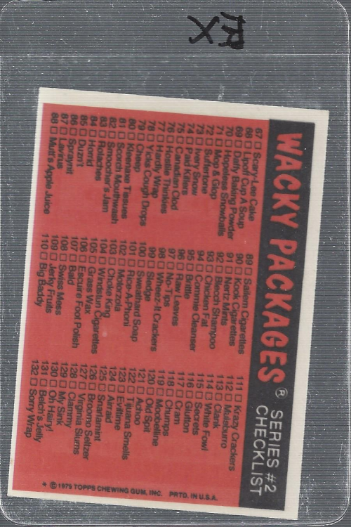 1979-80 Topps Wacky Packages Rerun Complete Series #68 Lipoff Cup A ...