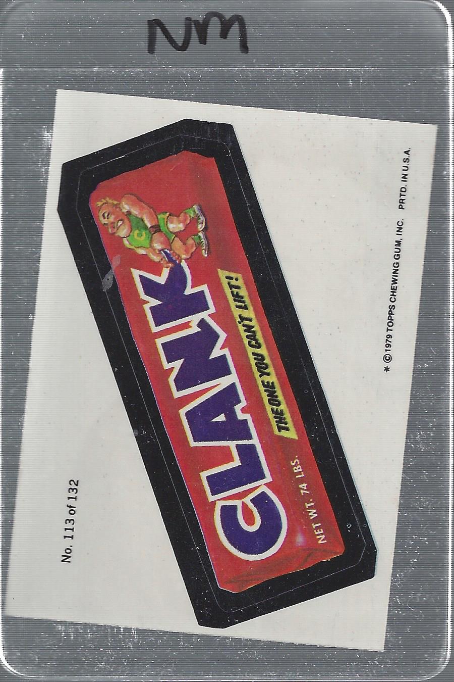 1979-80 Topps Wacky Packages Rerun Complete Series #113 Clank - NM