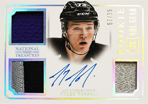 2013-14 Panini National Treasures NHL Rookie Gear Autographs #16 Tyler ...