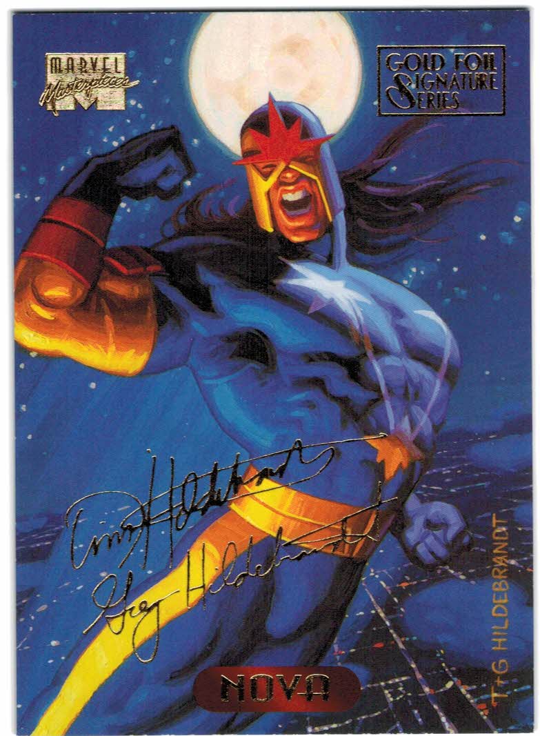 1994 Fleer Marvel Masterpieces Gold Signature #86 Nova - NM-MT