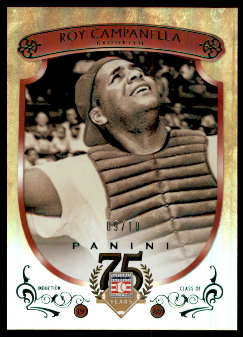 2014 Panini Hall of Fame Red Frame Green #36 Roy Campanella - NM-MT