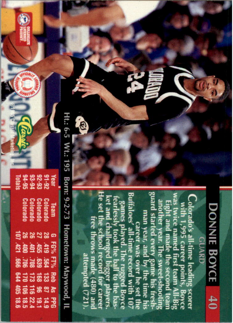 1995 Classic Gold Foil #40 Donnie Boyce - NM-MT