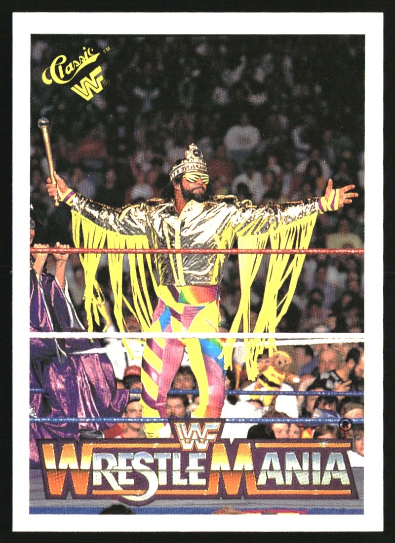 1990 Classic WWF History of WrestleMania Trademark #123 Macho Man Randy ...
