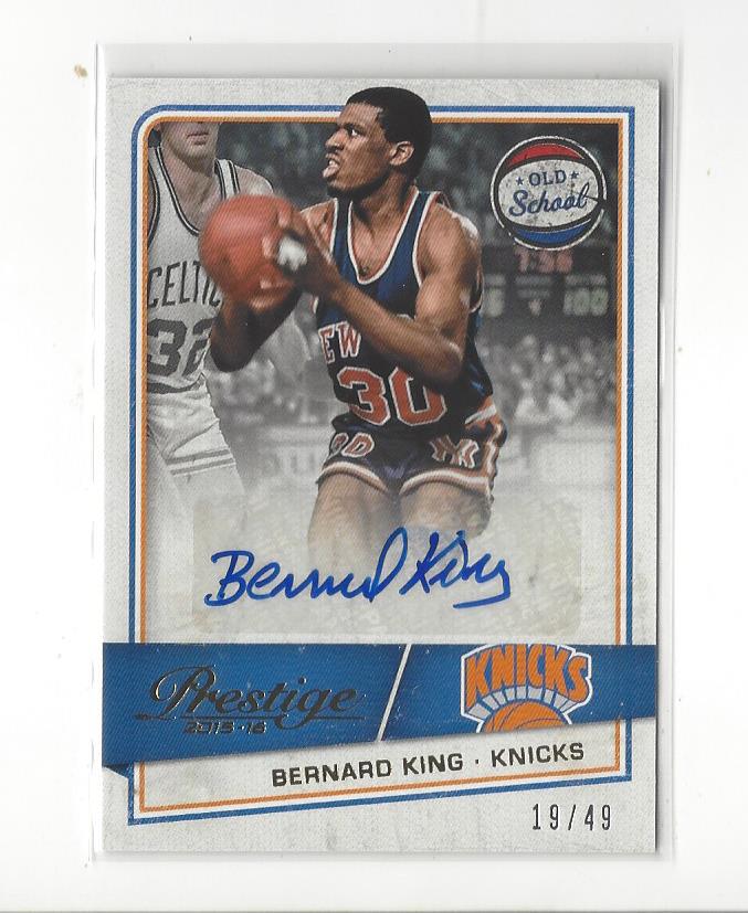 2015-16 Prestige Old School Signatures #47 Bernard King/49 - NM-MT