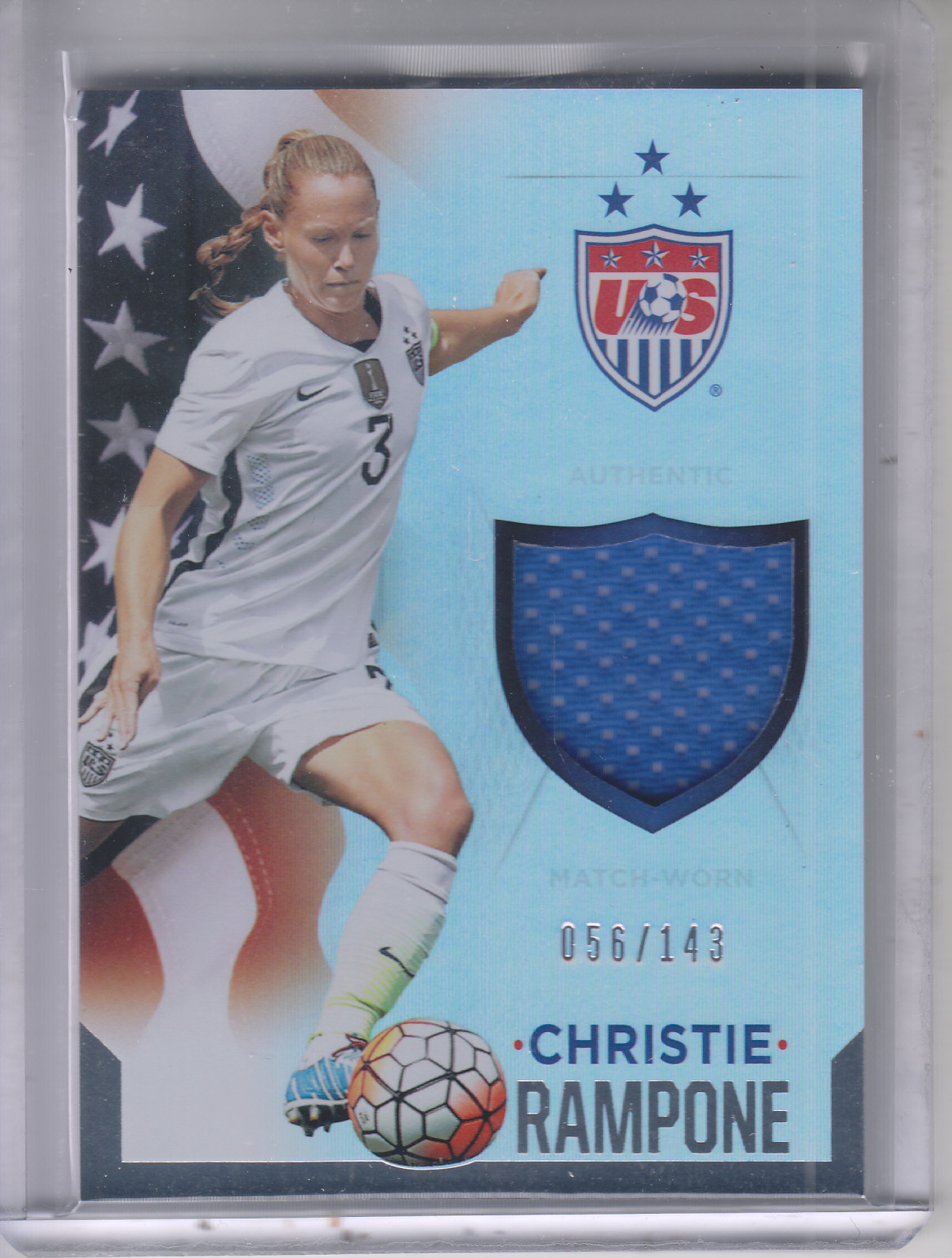 2015 Panini USA Soccer Memorabilia #10 Christie Rampone/143 - NM-MT