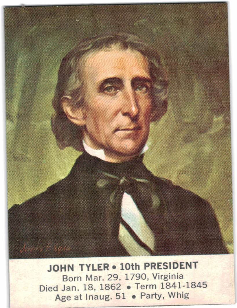 1963 General Mills President Portraits #10 John Tyler - NM - The Dugout ...