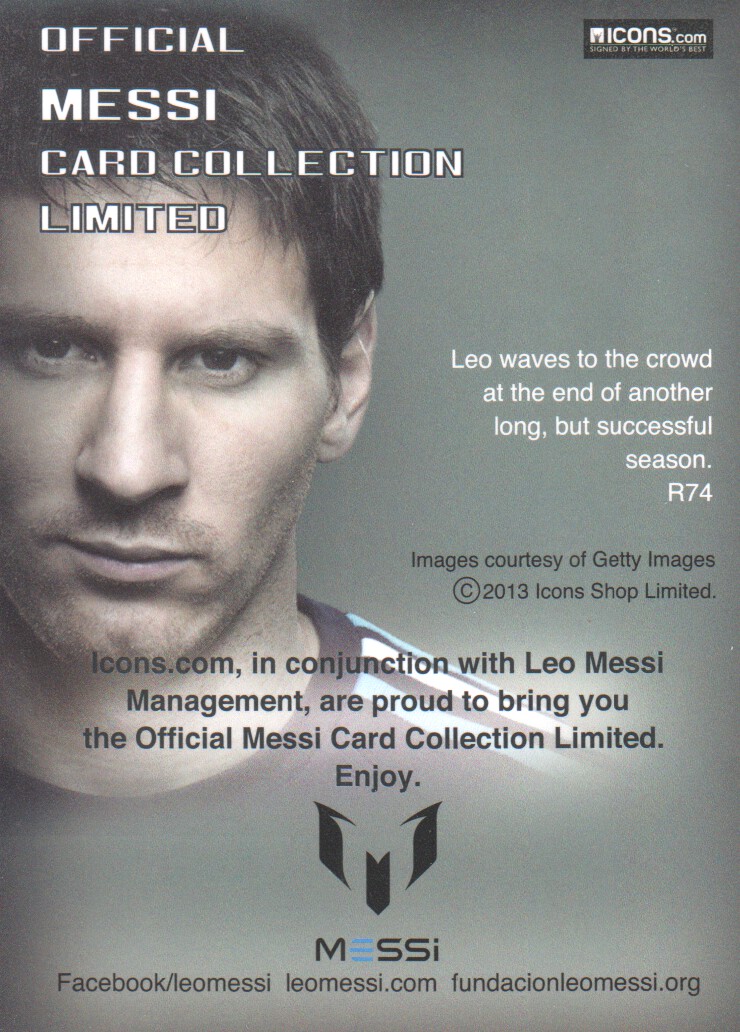 2013 Icons Official Messi Collection Limited #R74 Lionel Messi - NM-MT ...