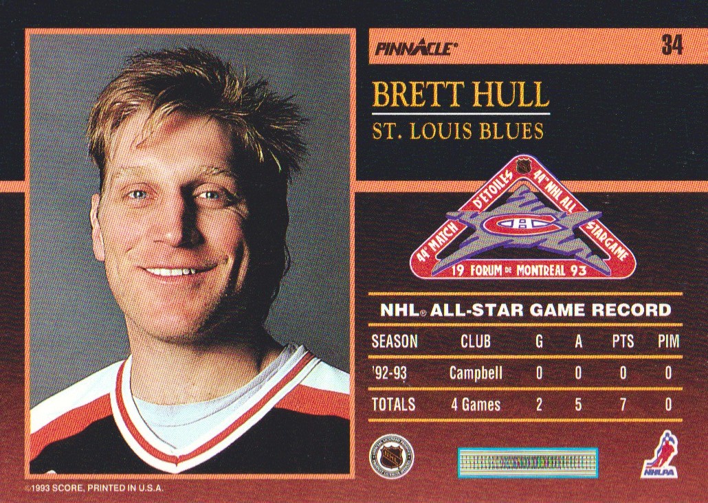 1993-94 Pinnacle All-Stars #34 Brett Hull - NM-MT