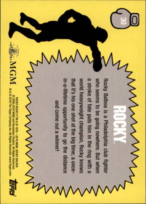 2016 Topps Rocky 40th Anniversary Factory Set #30 On the Grand Stage ...