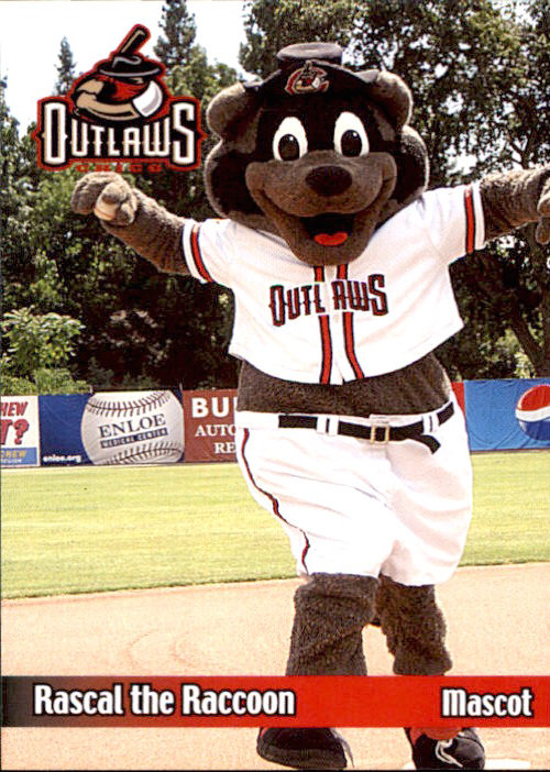 2007 Chico Outlaws Team Issue #30 Mascot Rascal the Raccoon - NM