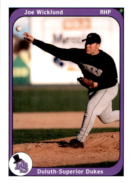 2002 Duluth-Superior Dukes Warning Track #19 Joe Wicklund - NM