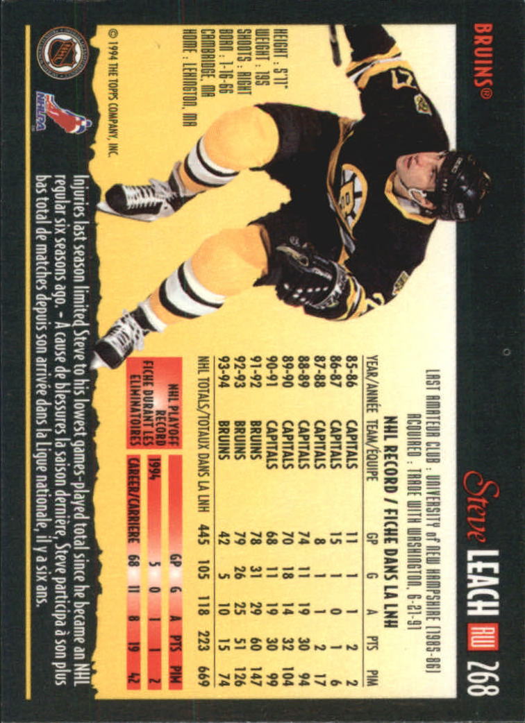 1994-95 OPC Premier #268 Steve Leach - NM-MT - Burbank Sportscards ...