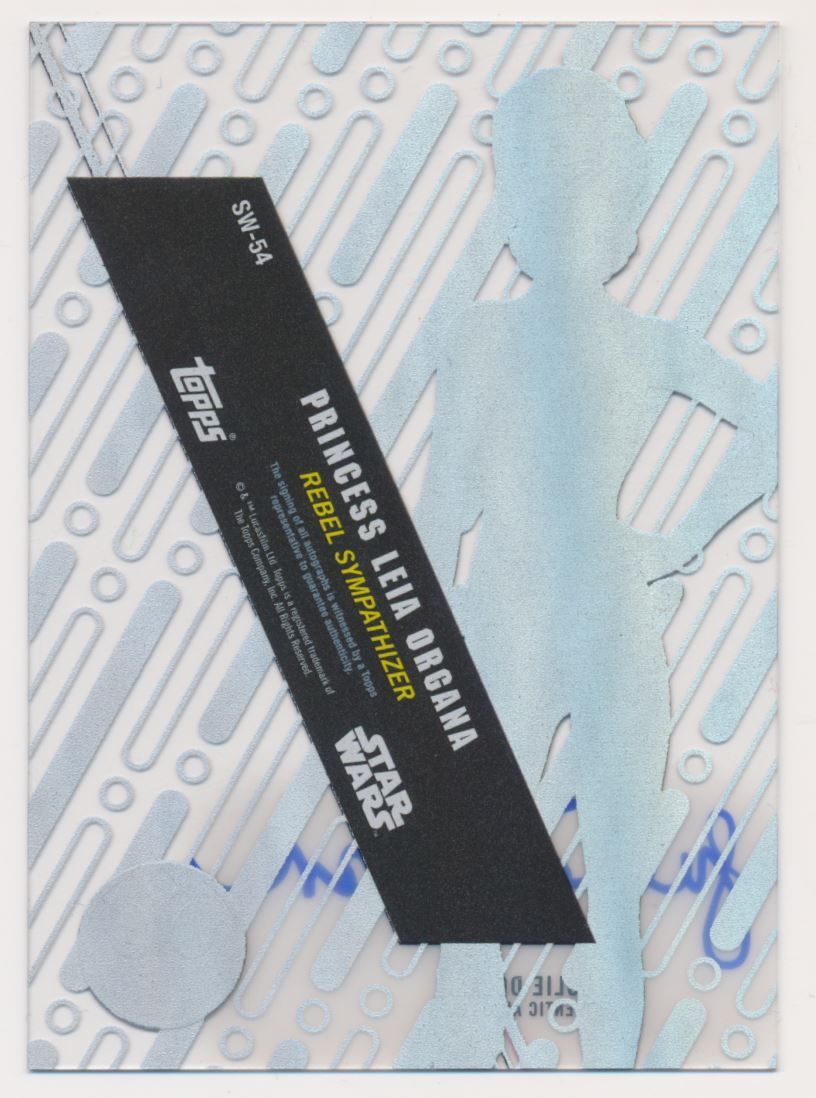 2016 Topps Star Wars High Tek Autographs #38 Julie Dolan as Princess ...