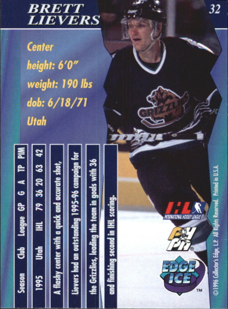 1996 Collector's Edge Future Legends #32 Brett Lievers - NM-MT