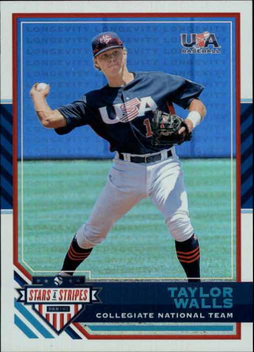 2017 USA Baseball Stars and Stripes Longevity Holofoil #24 Taylor Walls ...