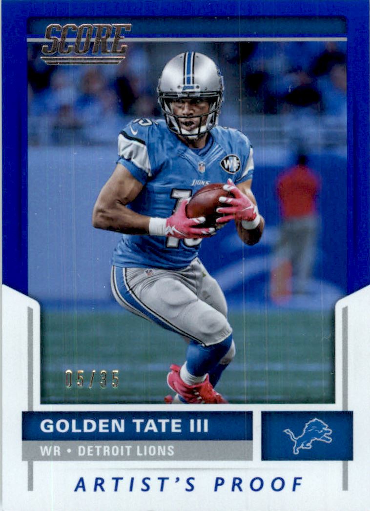2017 Score Artist's Proof #46 Golden Tate III - NM-MT