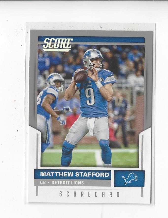 2017 Score Scorecard #20 Matthew Stafford - NM-MT