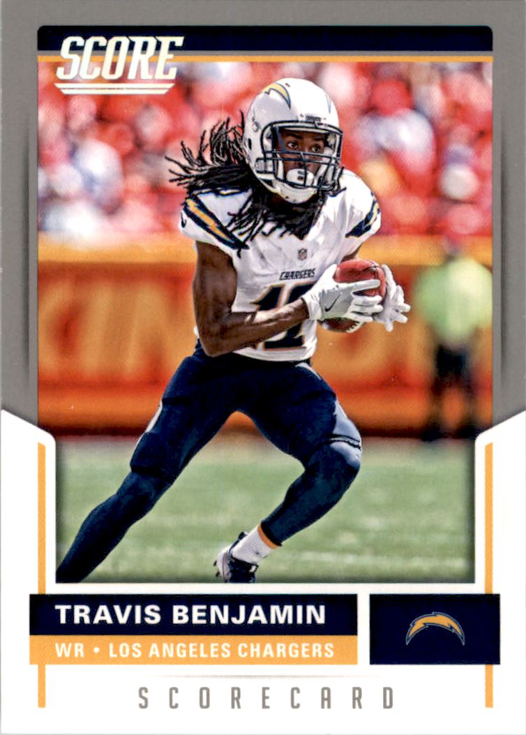 2017 Score Scorecard #91 Travis Benjamin - NM-MT
