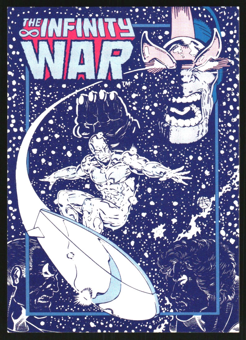 1992 Marvel Comics Infinity War Checklist Promo #NNO Silver Surfer and ...
