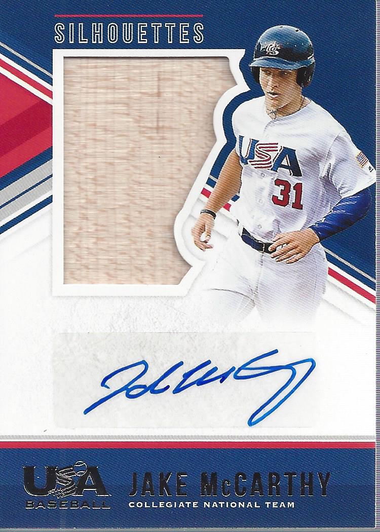 2018 USA Baseball Stars and Stripes Silhouettes Signature Bats #9 Jake ...