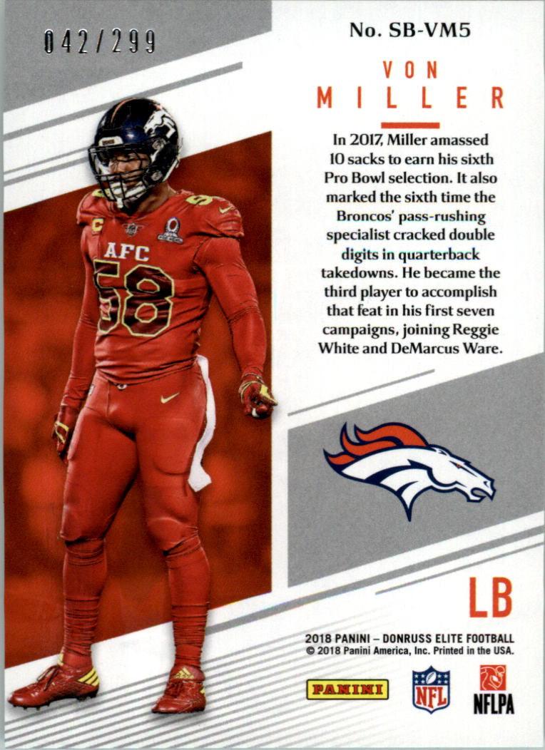 2018 Elite Spellbound #34 Von Miller - NM-MT