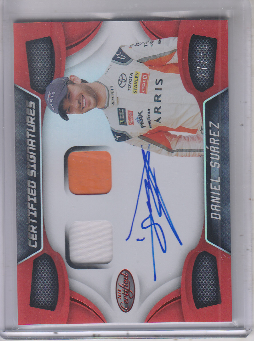2018 Certified Signature Swatches Red #6 Daniel Suarez/75 - NM-MT