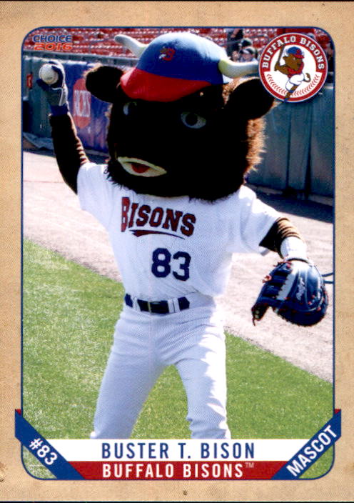 2016 Buffalo Bisons Choice #30 Buster T. Bison MASCOT - NM