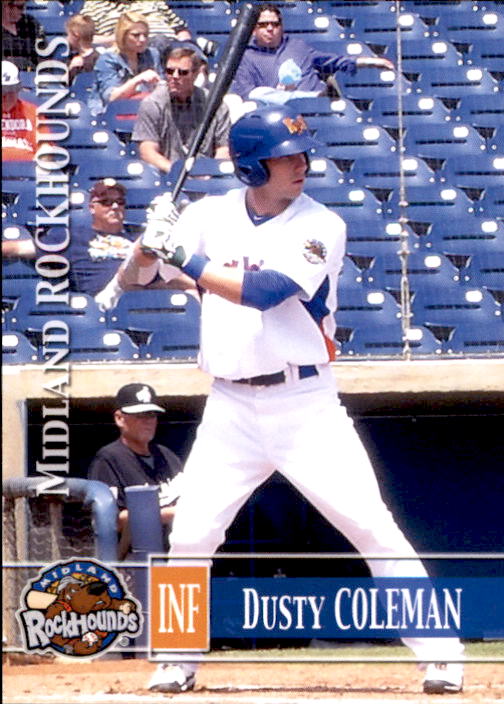 2014 Midland RockHounds Grandstand #4 Dusty Coleman - NM