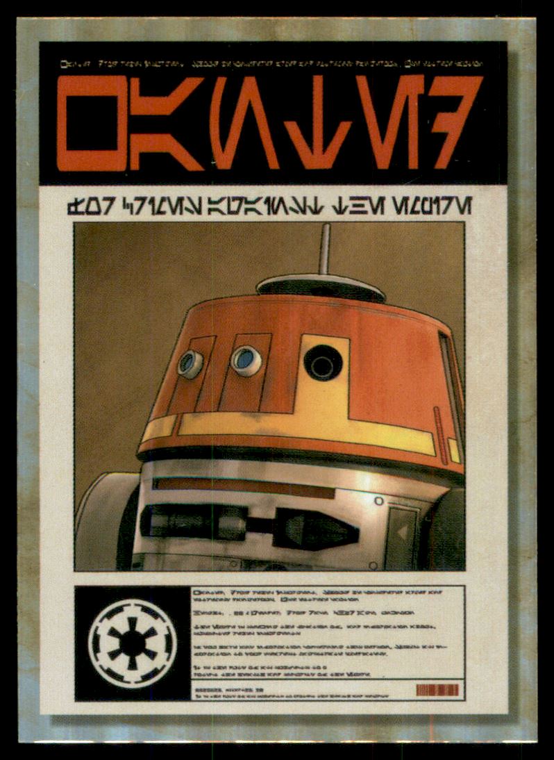 2018 Topps Star Wars Galaxy Ghost Crew Wanted Posters #P6 Chopper - NM-MT