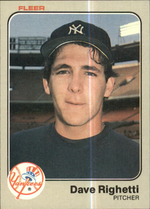 1983 Fleer #395 Dave Righetti YANKEES R10847* - NM-MT