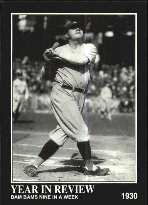 1992 Megacards Babe Ruth #22 Babe Ruth YEAR IN REVIEW R11574* - NM-MT