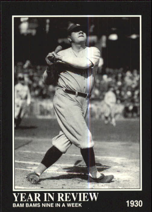 1992 Megacards Babe Ruth #22 Babe Ruth YEAR IN REVIEW R11575* - NM-MT