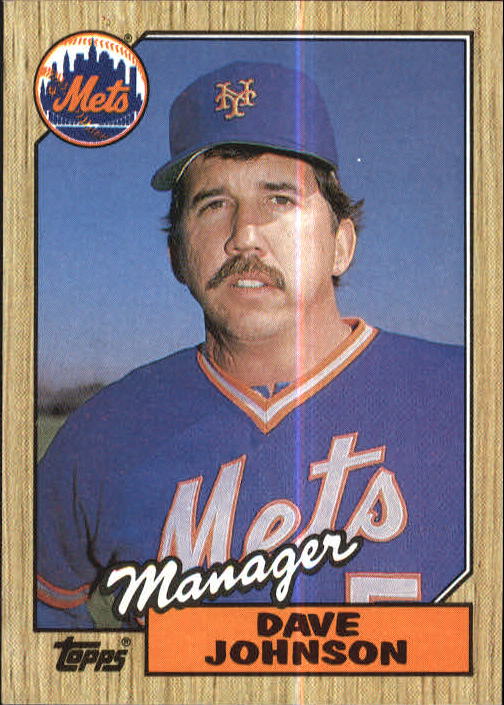 1987 Topps #543 Dave Johnson METS-TEAM CHECKLIST R12325* - NM-MT