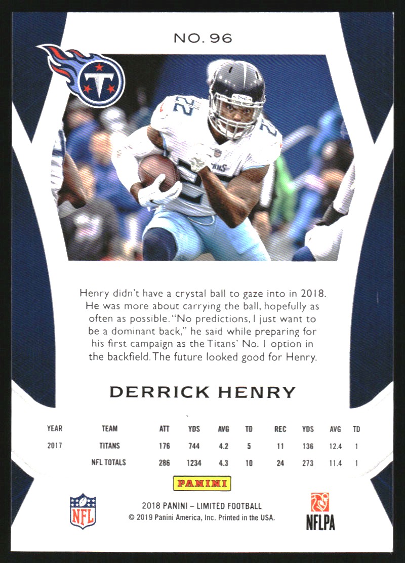 2018 Limited Ruby Spotlight #96 Derrick Henry - NM-MT